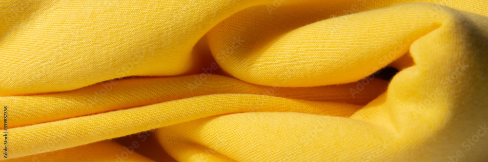 Bright, yellow, fluffy, light blanket. Texture textile background Stock ...