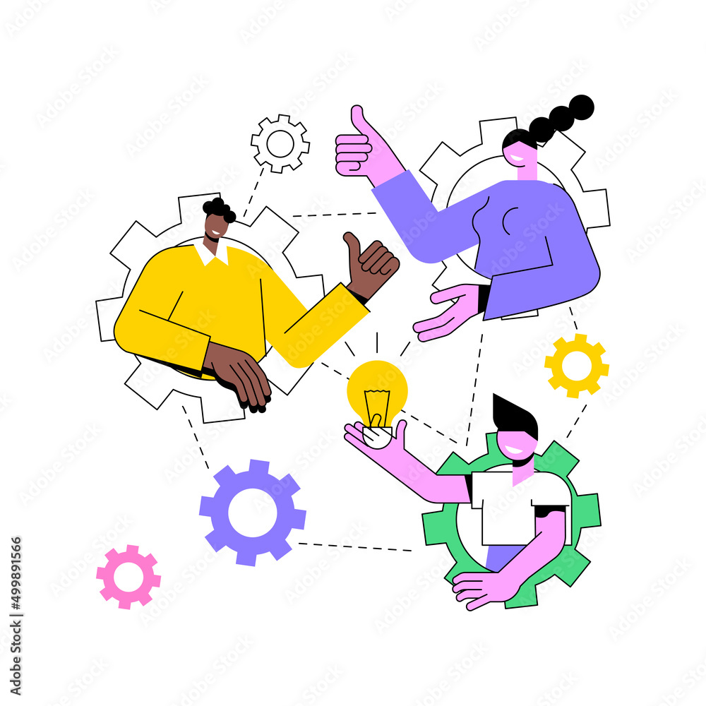 Poster Social development abstract concept vector illustration – Wall ...