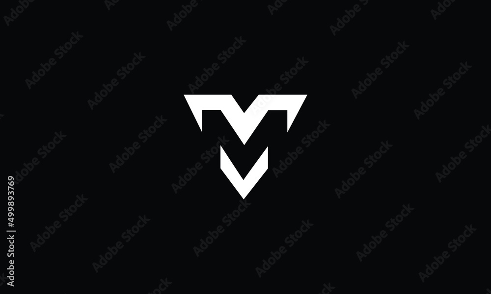 Letter MV simple logo design vector Stock Vector | Adobe Stock