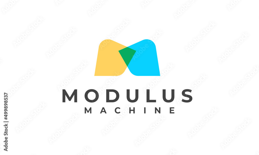 M modern Minimalist Logo Design Stock Vector | Adobe Stock