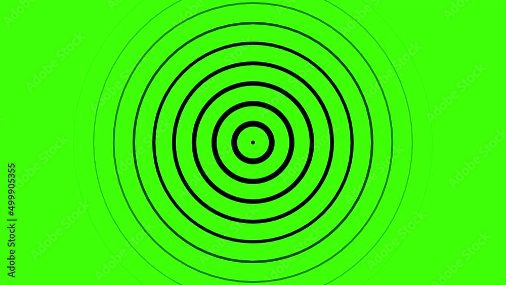 Radio Wave Signals Producing 4K Animation Green Screen for keying vídeo ...