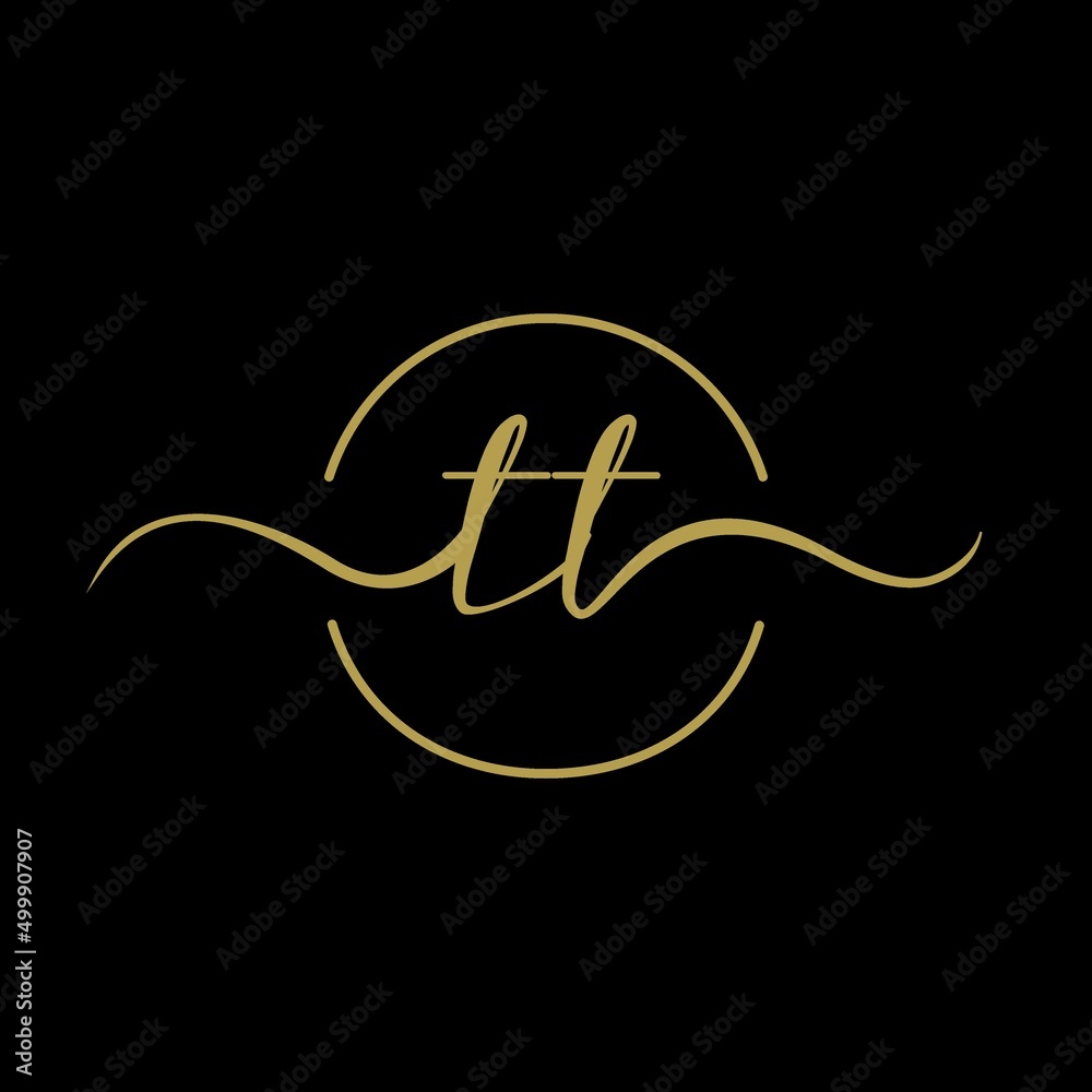 TT Initial Letter handwriting logo hand drawn template vector logo for ...