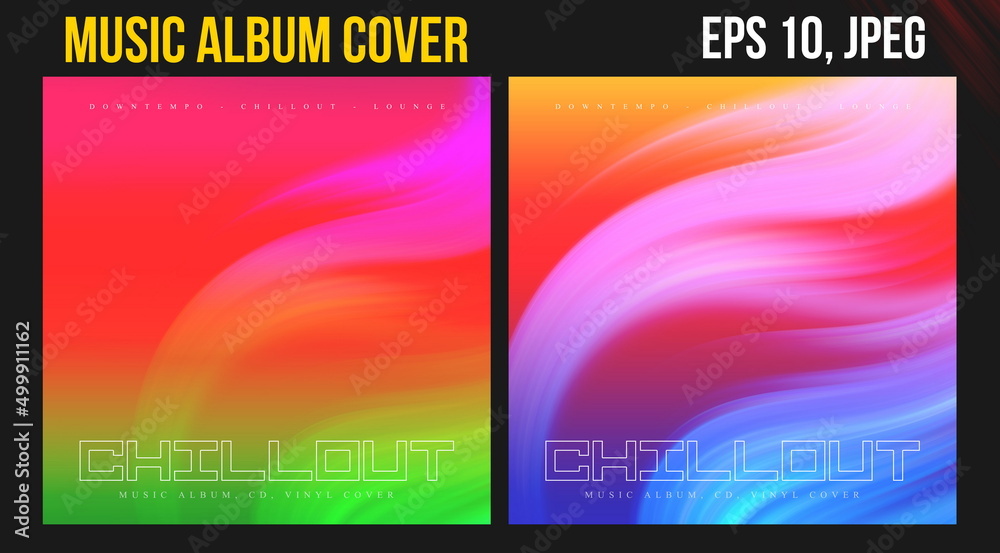 Music Album Cover for the Web Presentation. Colorful Vector Background ...