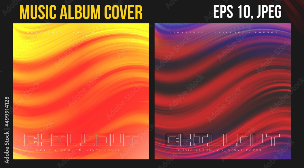 Music Album Cover for the Web Presentation. Colorful Vector Background ...