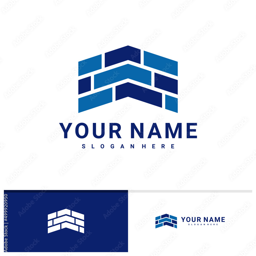 Brick logo design vector template, Creative Brick logo design concepts ...