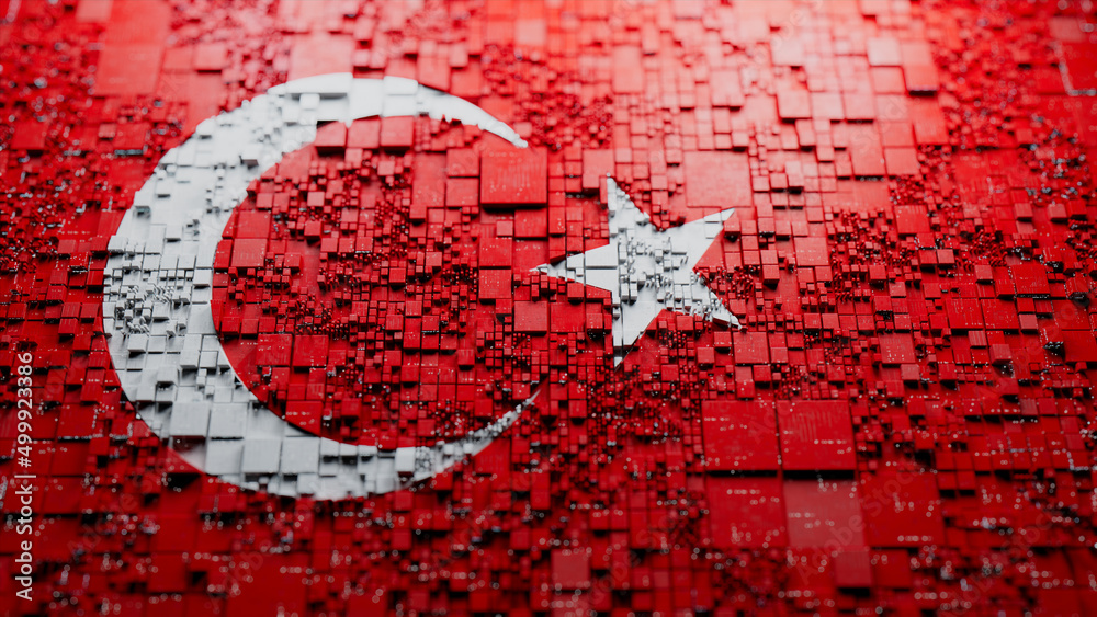 Turkish Flag Wallpaper Stock Illustration | Adobe Stock