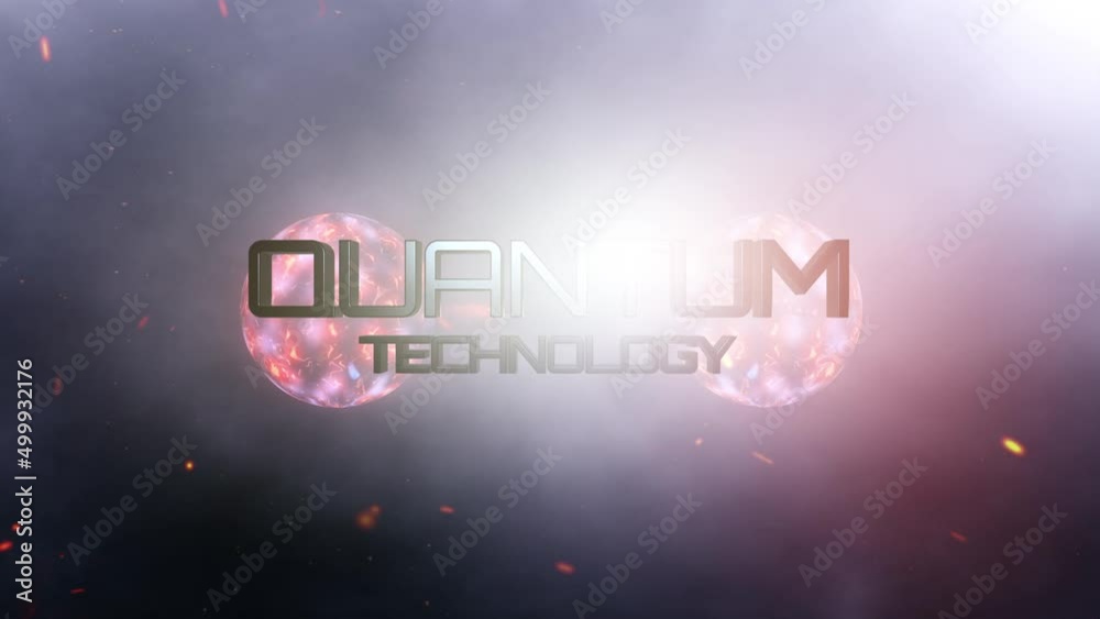 Quantum Technology Futuristic Cinematic Title Banner Background Concept ...