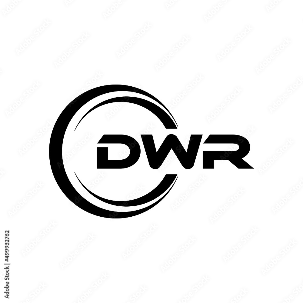DWR letter logo design with white background in illustrator, vector ...