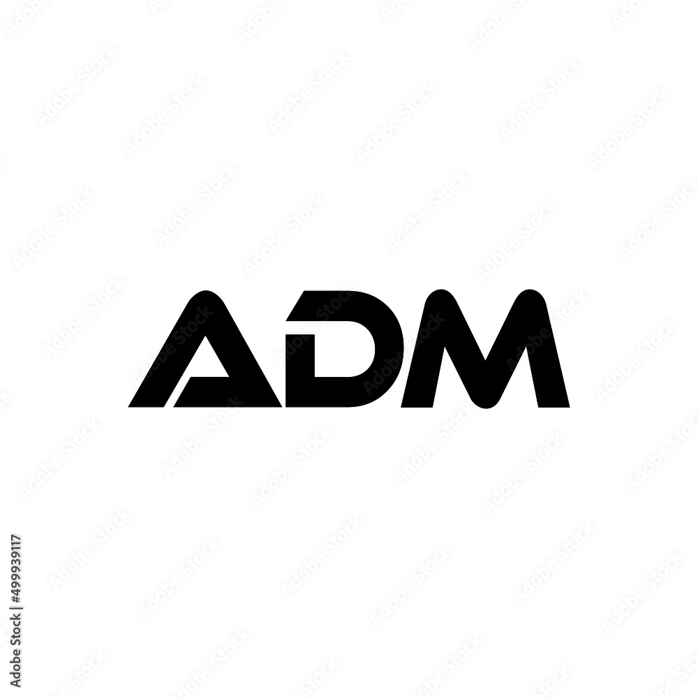 ADM letter logo design with white background in illustrator, vector ...