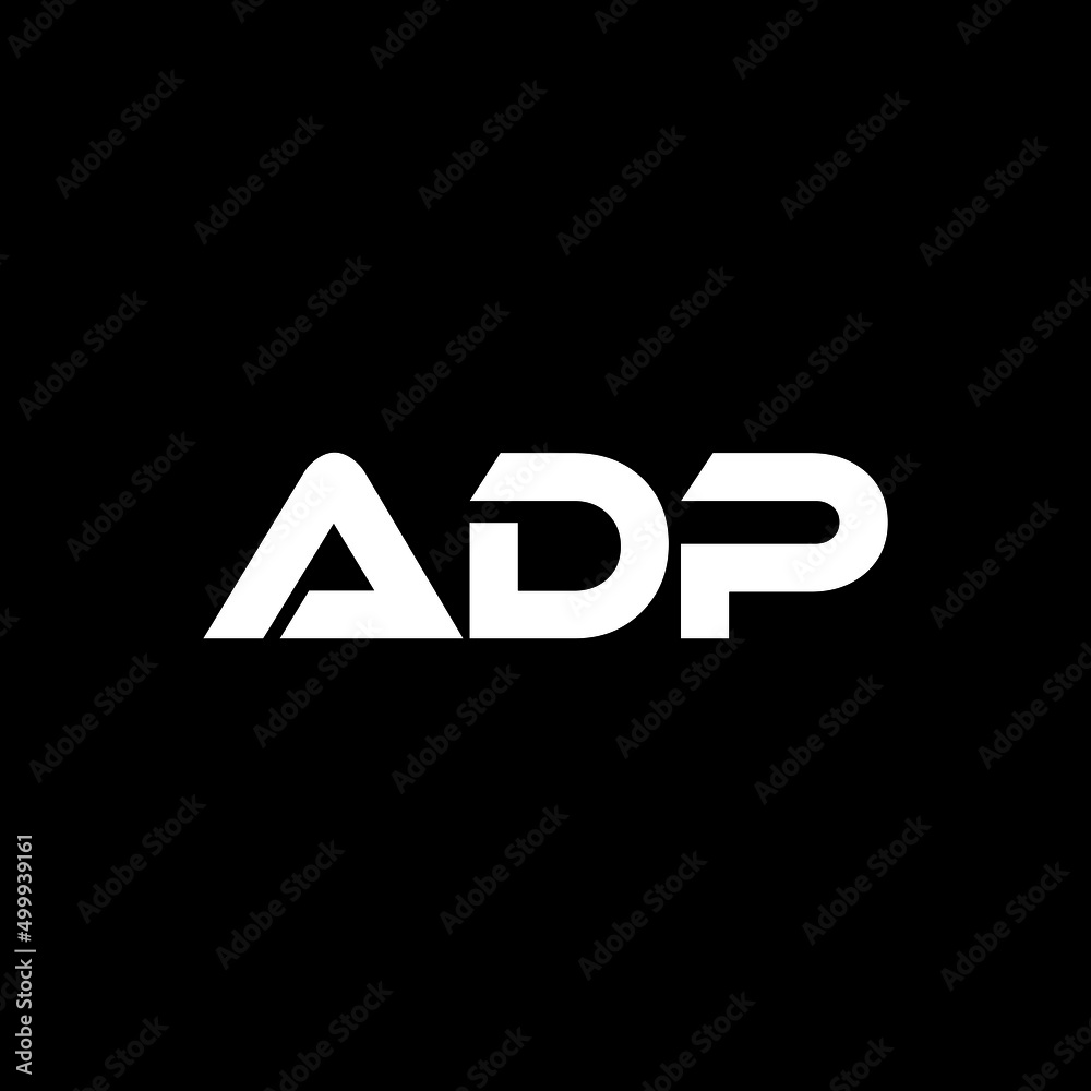 ADP letter logo design with black background in illustrator, vector ...