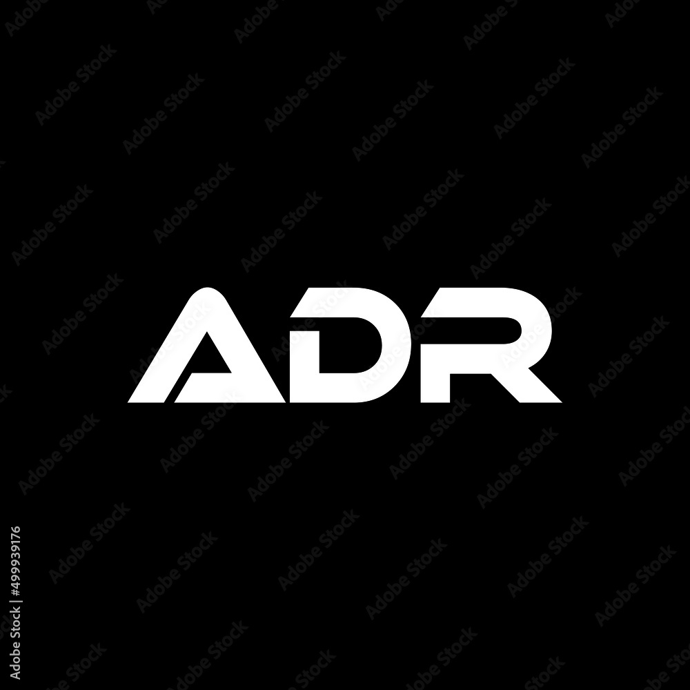 ADR letter logo design with black background in illustrator, vector ...