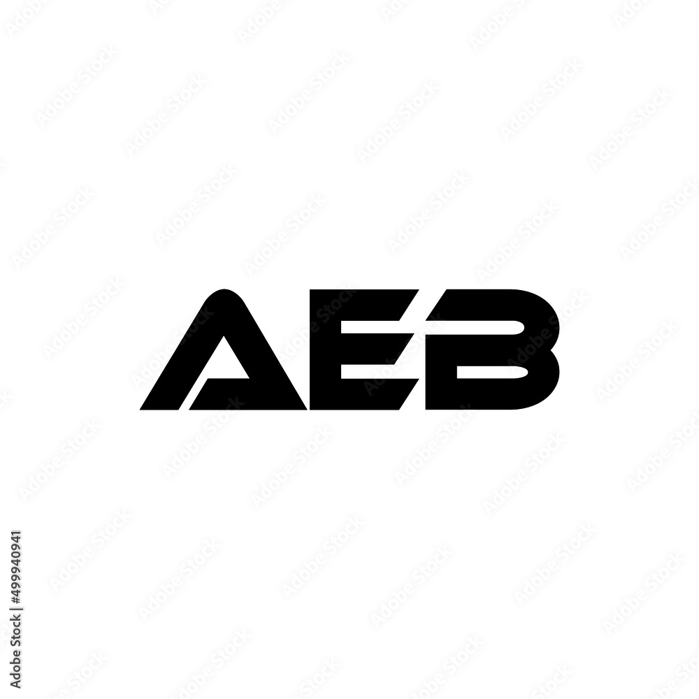 Vecteur Stock AEB letter logo design with white background in ...