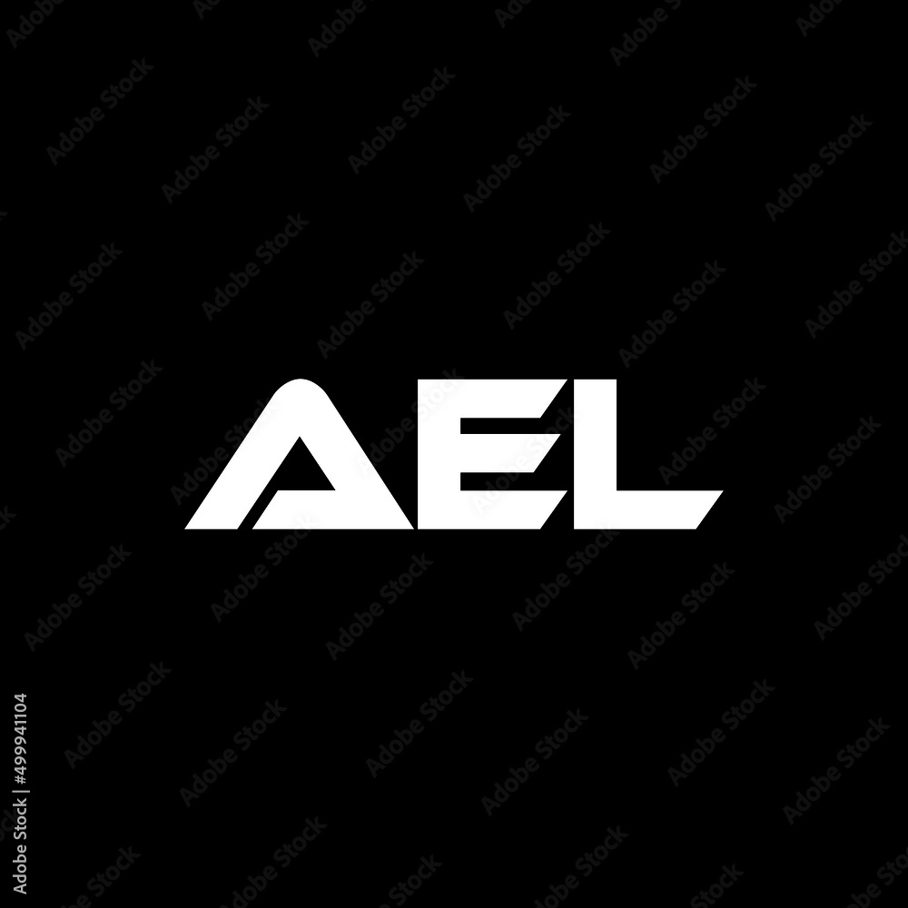 AEL letter logo design with black background in illustrator, vector ...