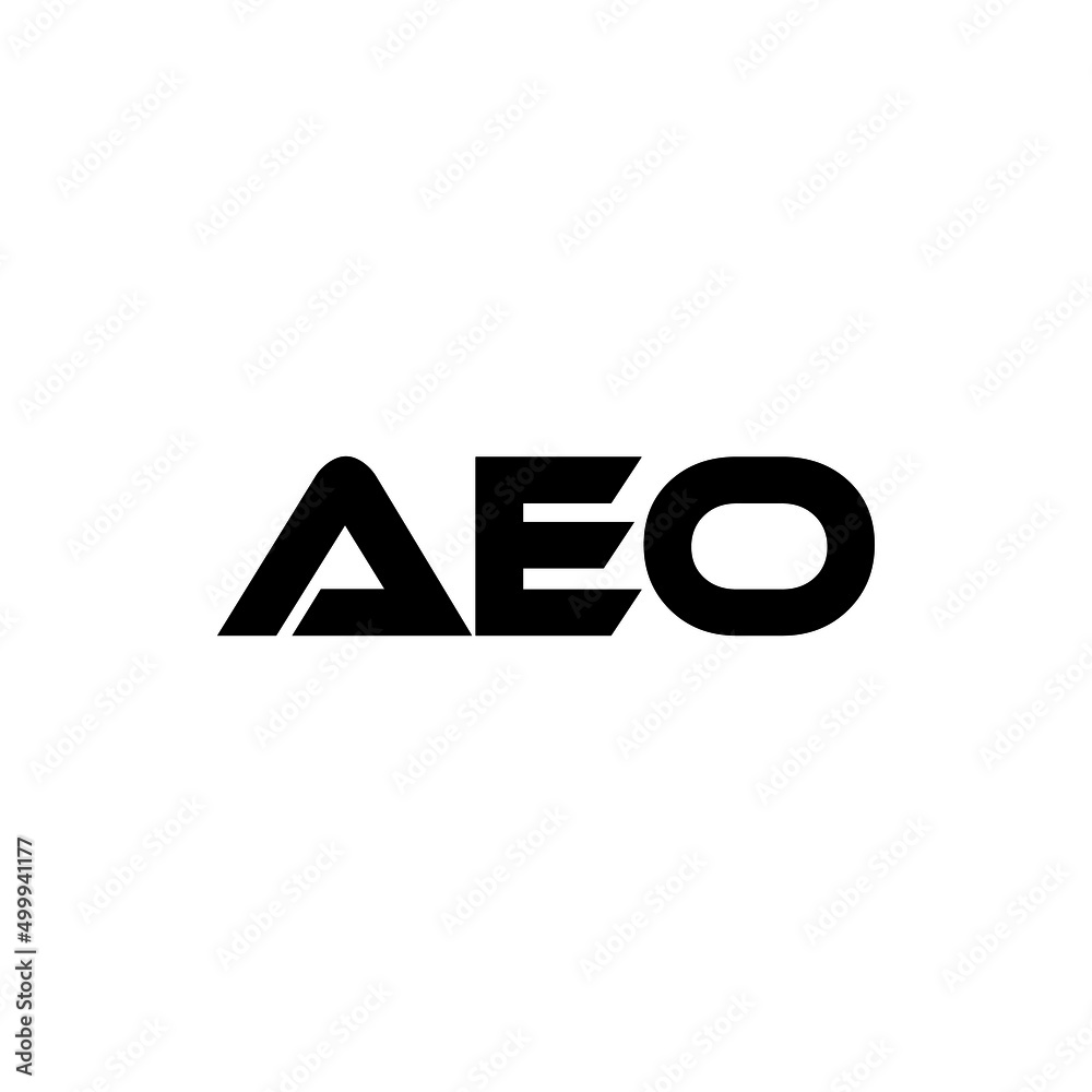 AEO letter logo design with white background in illustrator, vector ...
