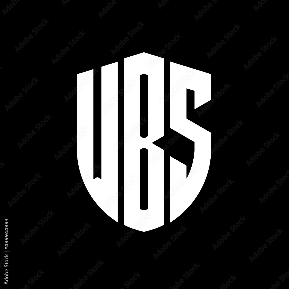 WBS letter logo design. WBS modern letter logo with black background ...