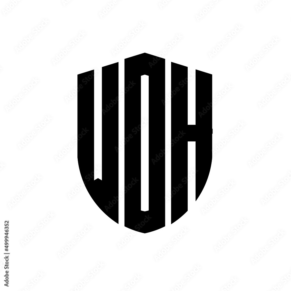 WDH letter logo design. WDH modern letter logo with black background ...