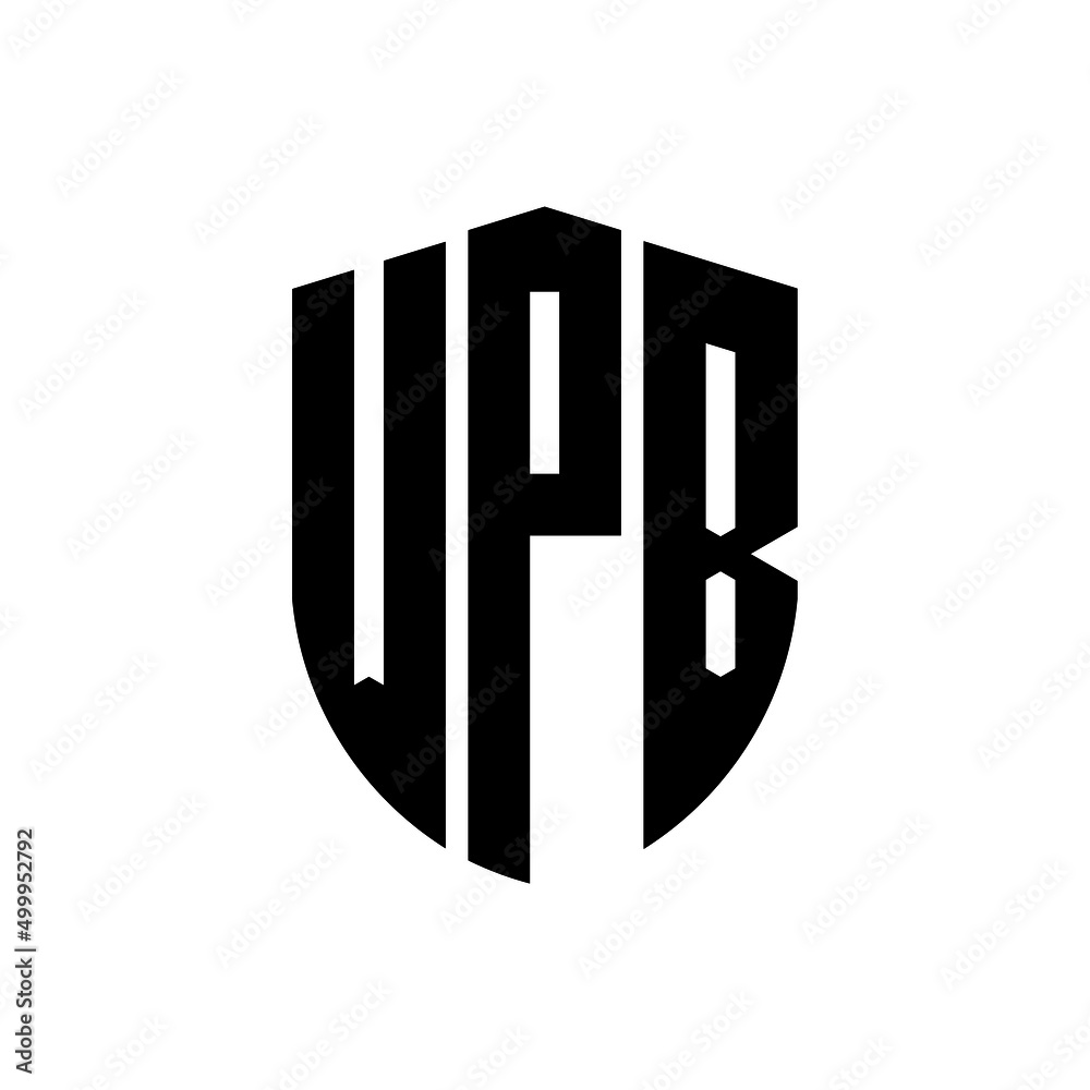 WPB letter logo design. WPB modern letter logo with black background ...