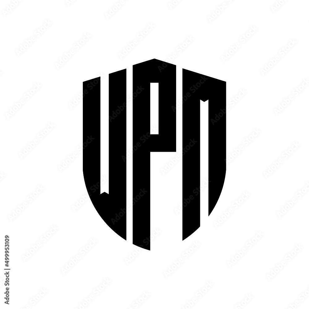 WPM letter logo design. WPM modern letter logo with black background ...