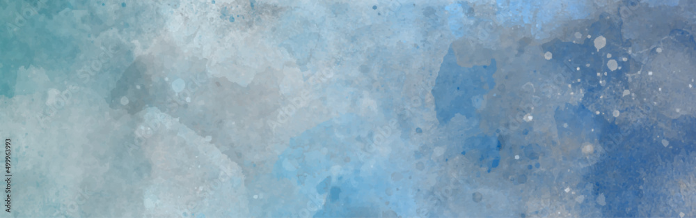 Blue background with grunge texture, watercolor painted mottled blue ...