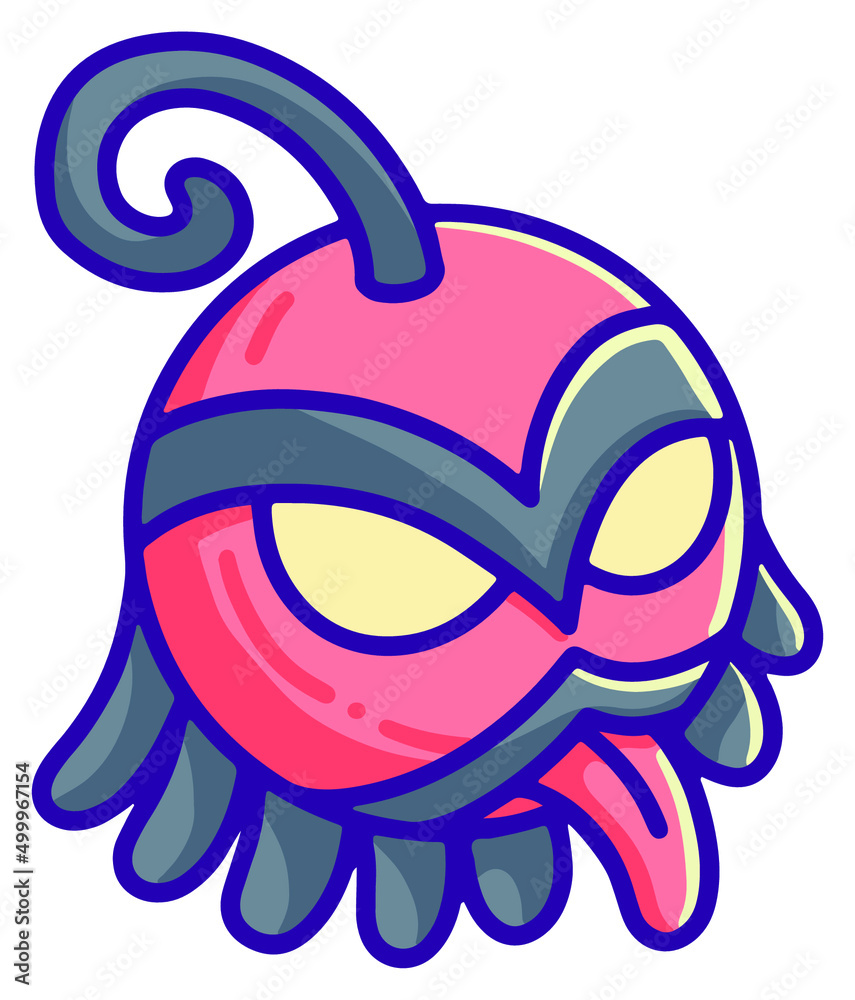 Cute Round Monster Vector 11 Stock Vector | Adobe Stock