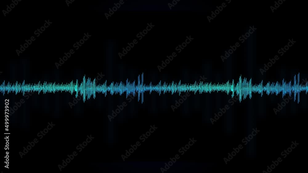 Minimalist Waveform wave form Audio. Abstract White on black sound ...
