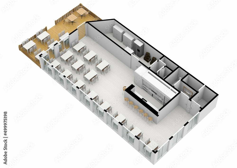 Cafe top view plans. Floor plan 3d with the furniture Furniture symbols ...