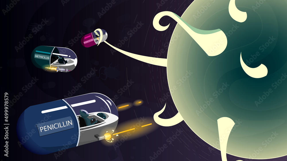 Antibiotic resistance, conceptual illustration Stock Photo | Adobe Stock Antibiotic resistance, conceptual illustration Stock Photo | Adobe Stock