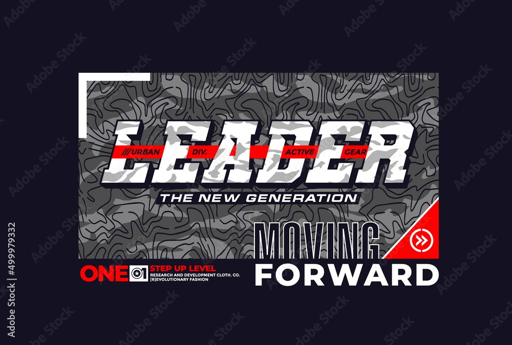 Leader new generation, moving forward, vector illustration motivational ...