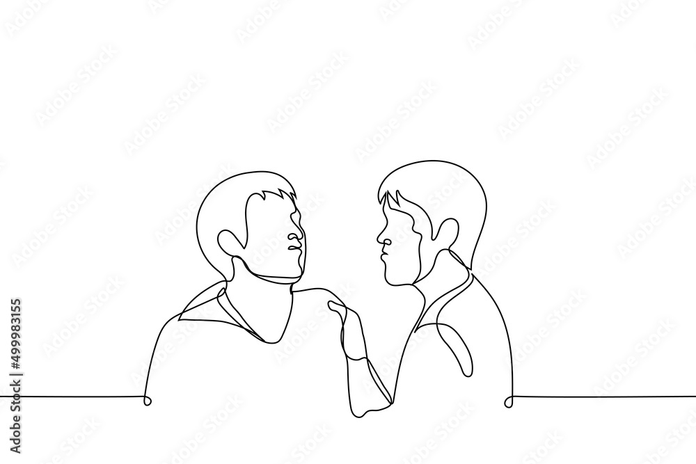 angry man grabbed another by the scruff of the neck and brought his ...