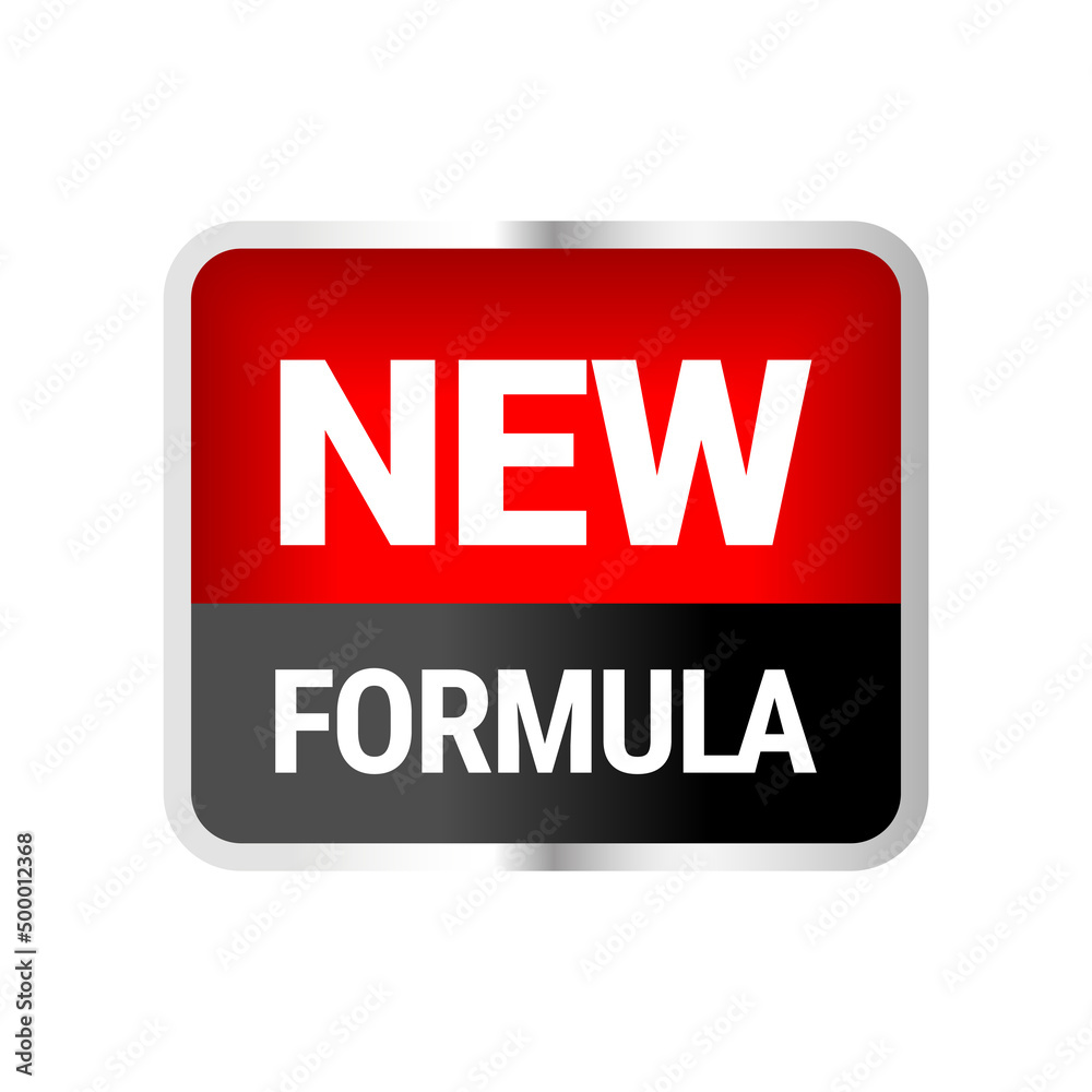 New innovative and improved formula product label packaging vector icon ... New innovative and improved formula product label packaging vector icon ...