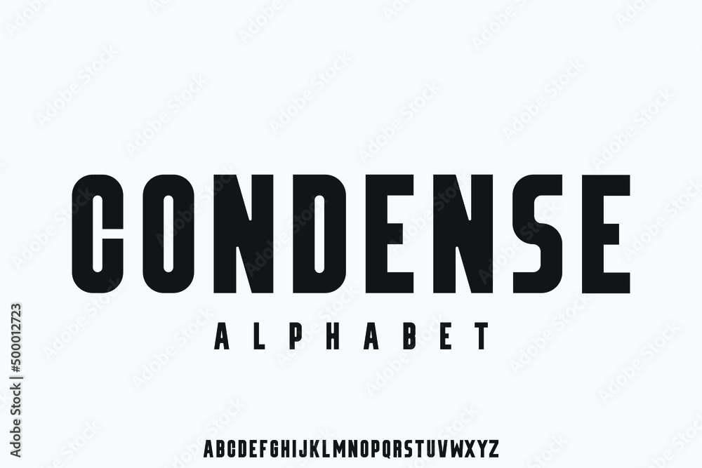 Condense Alphabet font design, san-serif font, suitable for creative ...