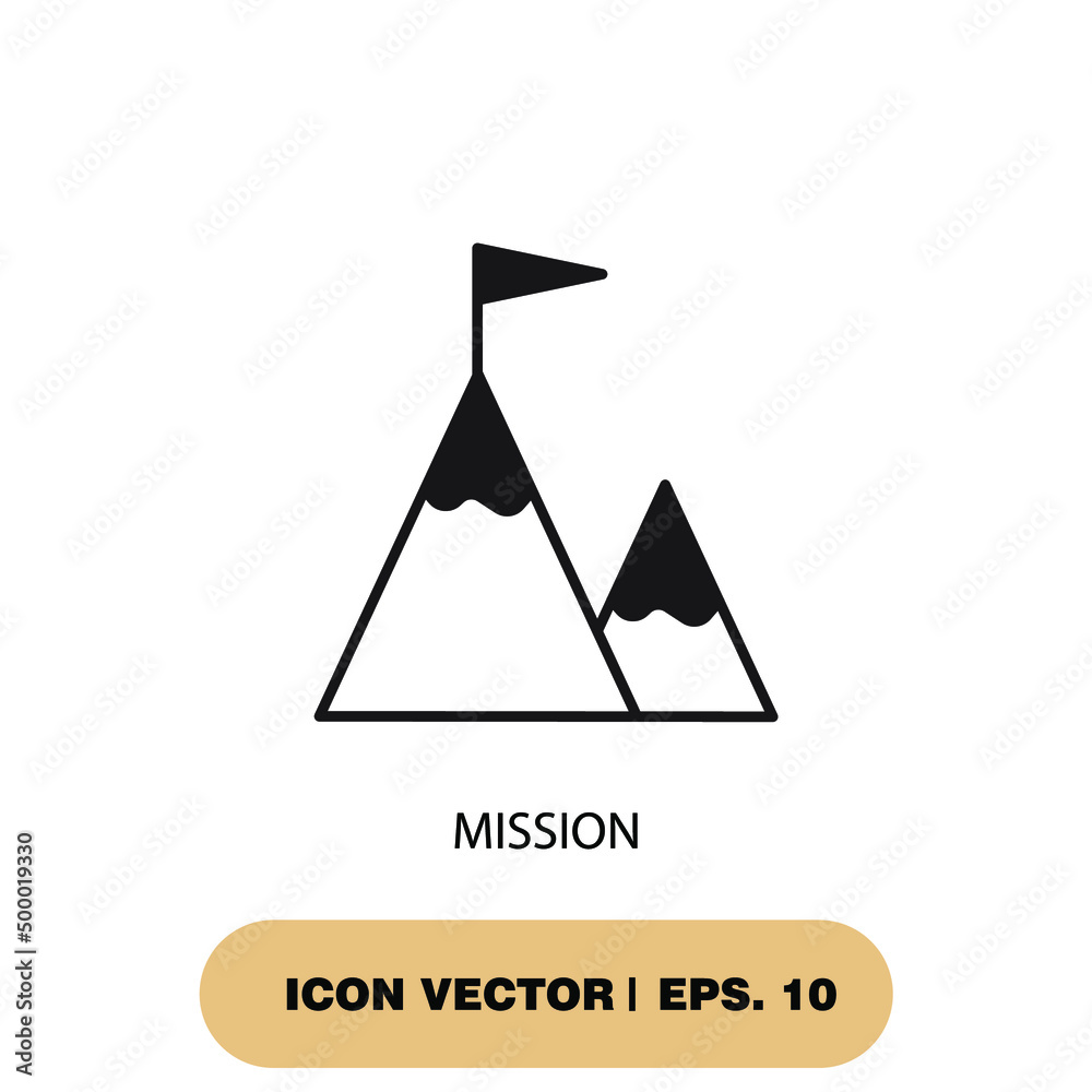 mission icons symbol vector elements for infographic web Stock Vector ...