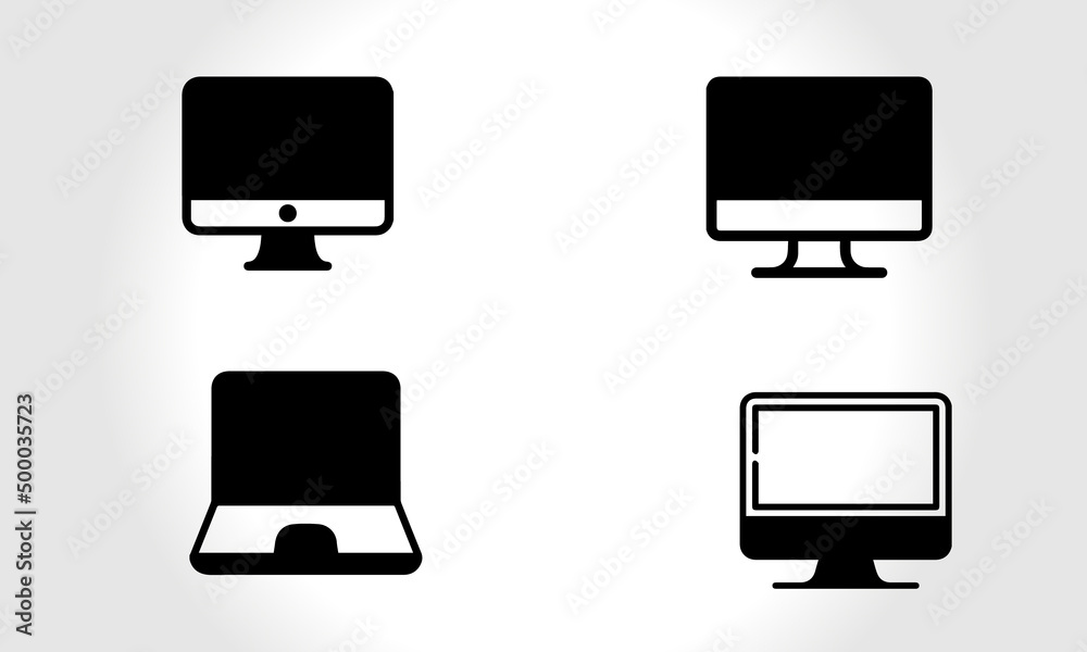 computer monitor icon design free download vector vector. Computer ...