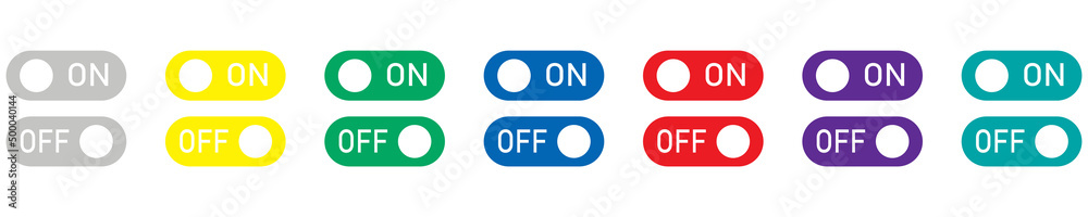 Disable, switch, slider icons. Web icons ui for smartphone. Vector ...