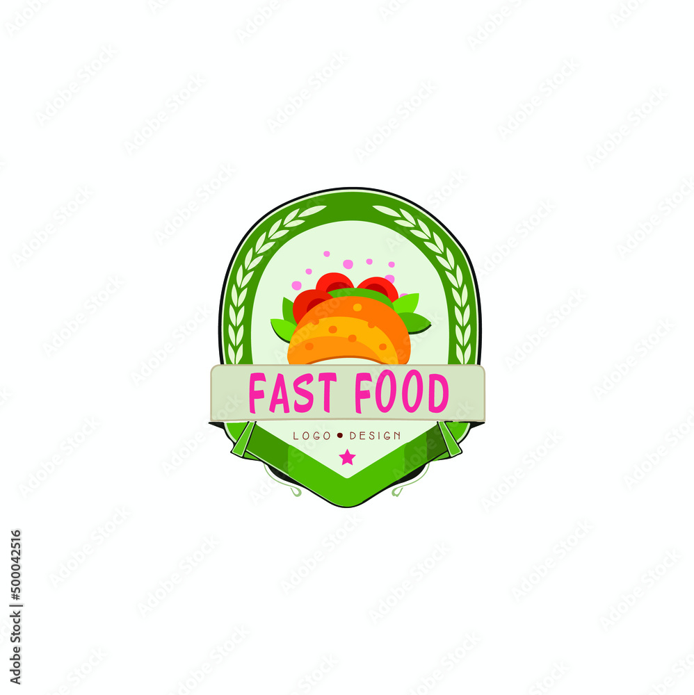 Fast Food Logo Vector Design Stock Vector | Adobe Stock