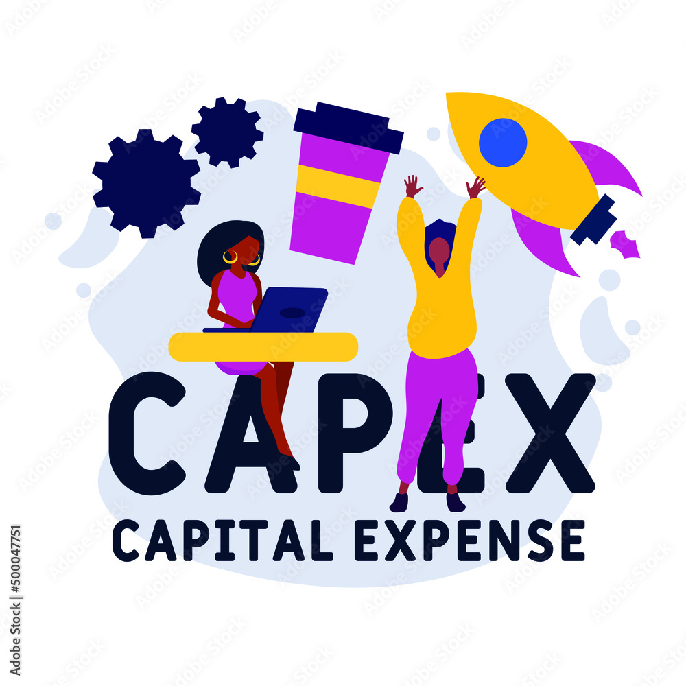 CAPEX - Capital Expense acronym. business concept background. vector ...
