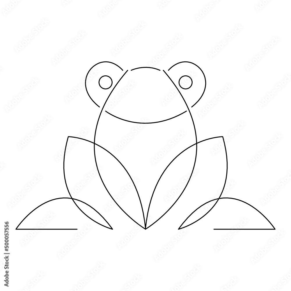 rog drawn in the style of minimalism. Design suitable for tattoo ...