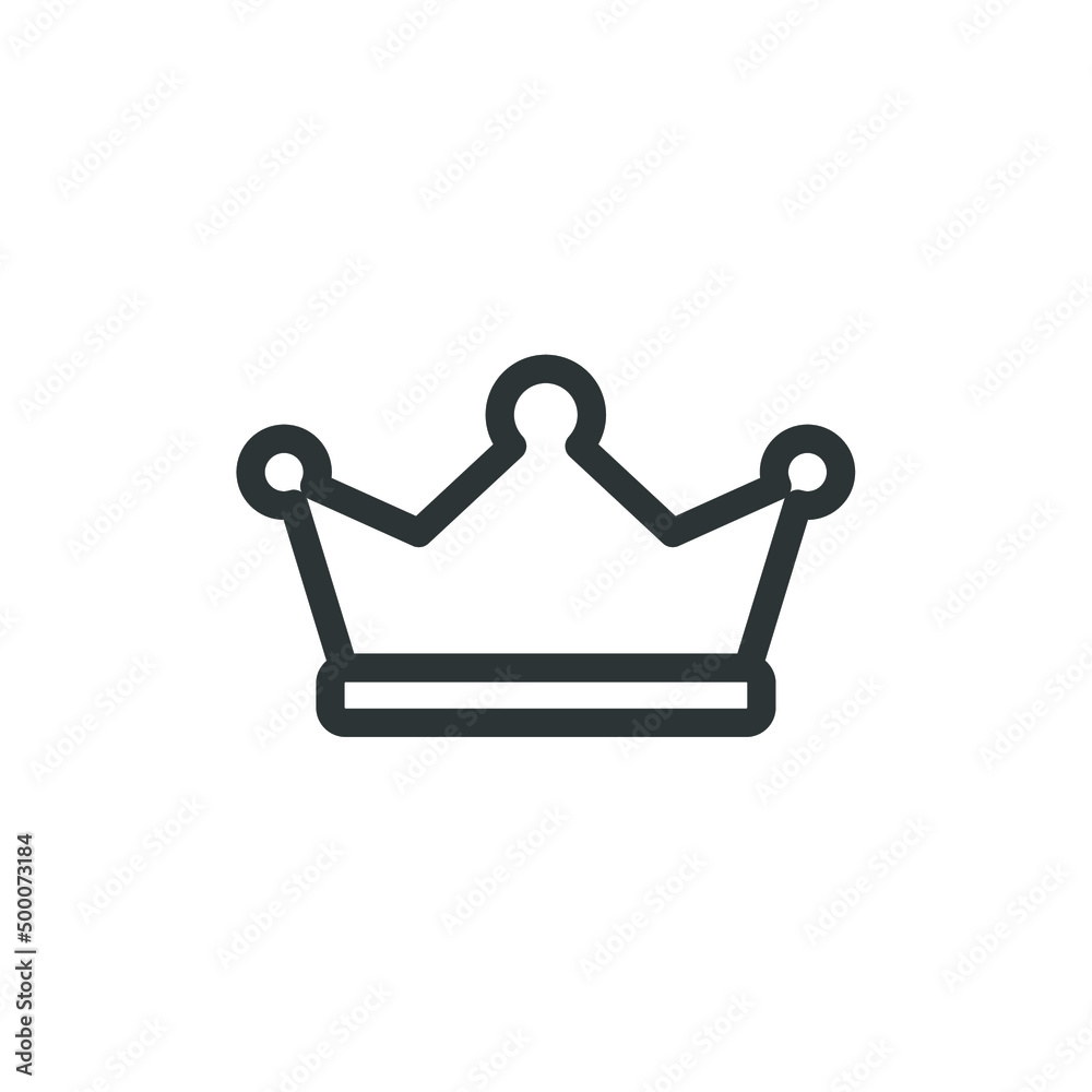Vector sign of the Crown symbol is isolated on a white background ...