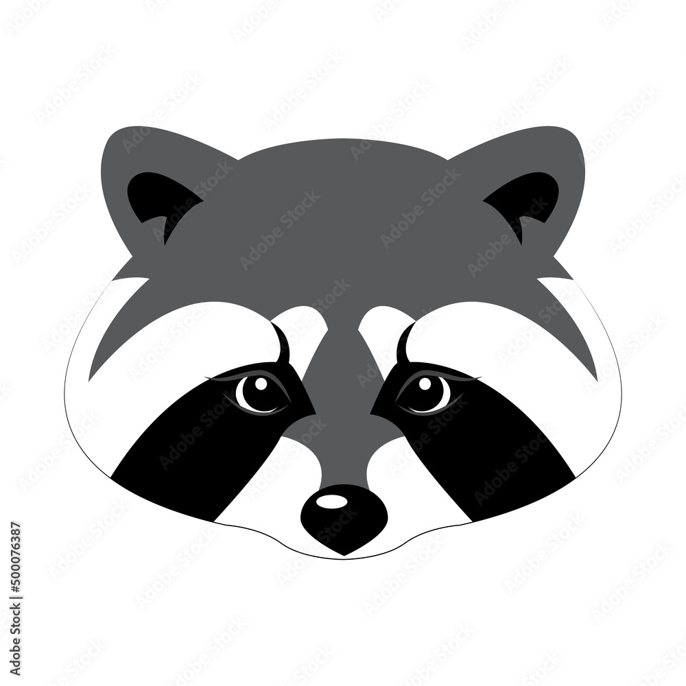 Raccoon Face Clipart