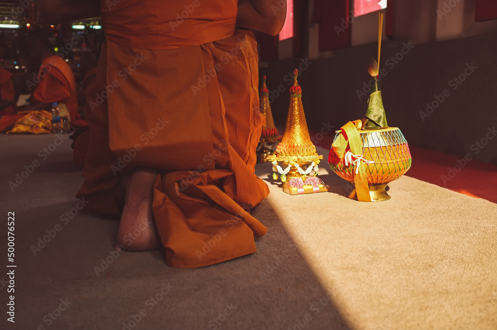 The ordain of Ordination ceremony. Ordination is the process by which ...