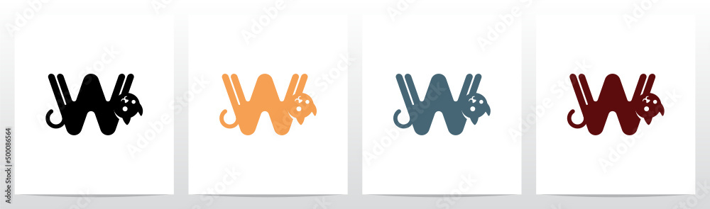 Cat Stretching Letter Logo Design W Stock Vector | Adobe Stock