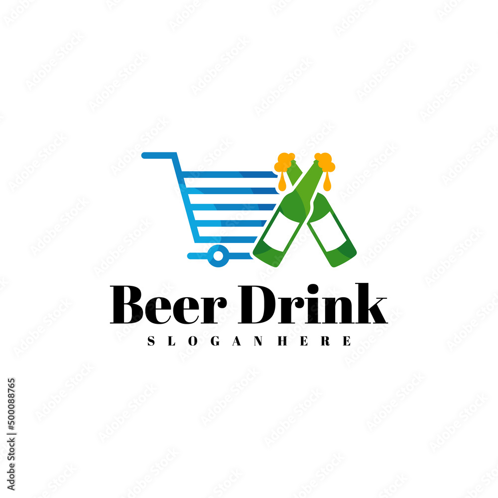 Beer Shop logo design vector, Creative Beer drink logo design Template ...