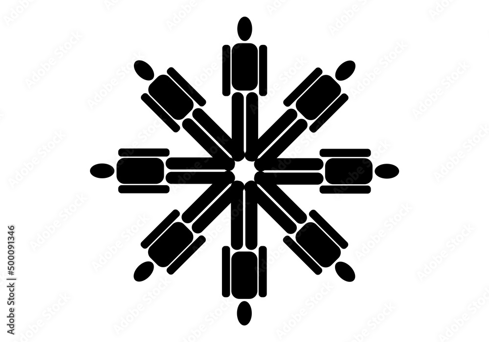 Icono de reunión de negocios de un equipo de trabajo o empresarios ...