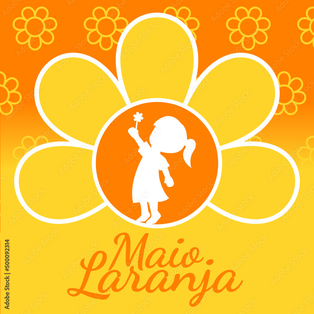 Maio Laranja. Social media post campaign against violence of children ...
