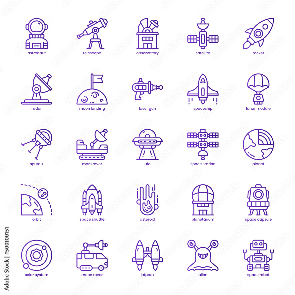 Space Traveler icon pack for your website design, logo, app, UI. Space ...