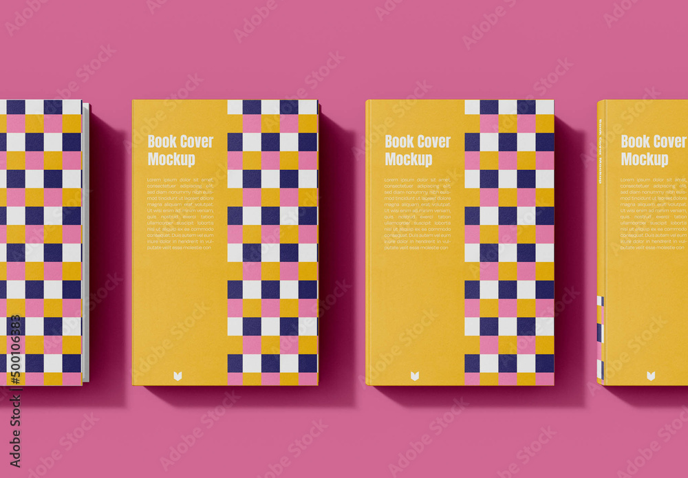 Top View of Books Mockup Stock Template | Adobe Stock