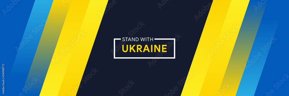 Stand with ukraine background banner Material design Vector ...