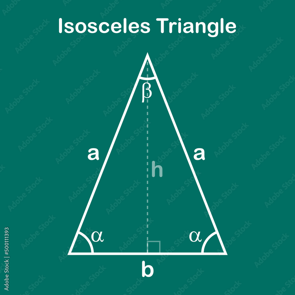 parts of an isosceles triangle Stock Vector | Adobe Stock