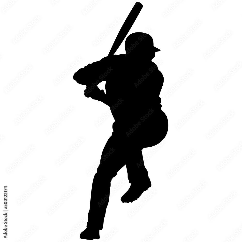 baseball batter player, also known as batsman - batman in motion to hit ...