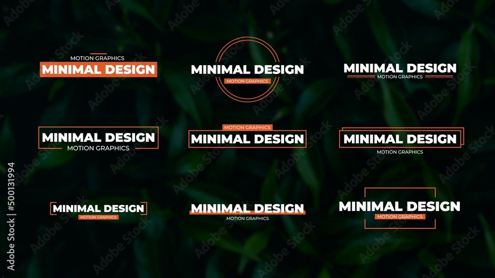 Minimalist Design Titles Stock Template | Adobe Stock